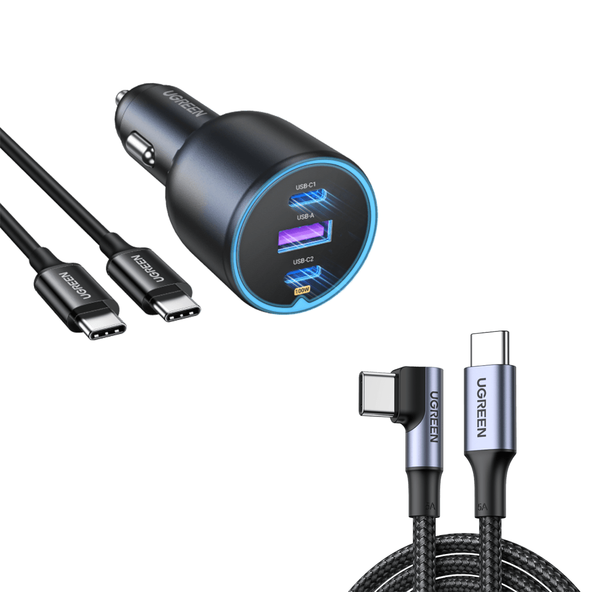 UGREEN 130W USB-C Car Charger - High-Speed Car Power | UGREEN US
