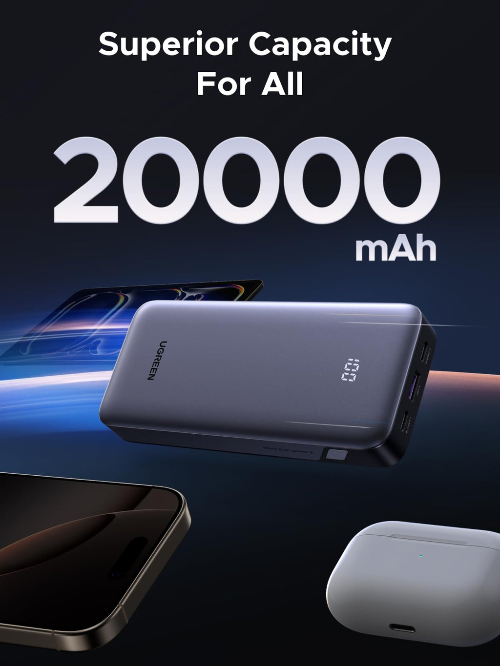 UGREEN 20000mAh USB-C Power Bank - 30W Fast Charger for iPhone – UGREEN US