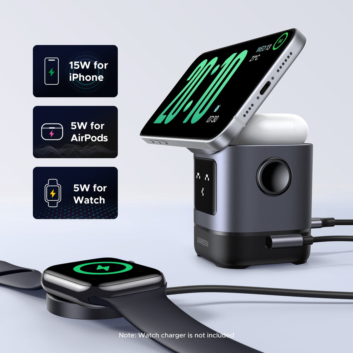 2-in-1 Wireless Charger - Foldable Qi2 Charging for Phones & AirPods ...